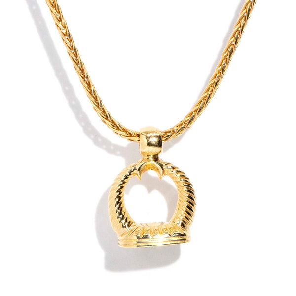 Vintage Circa 1990s 10 Carat Gold Helm Pendant 9 Carat Gold Chain ...